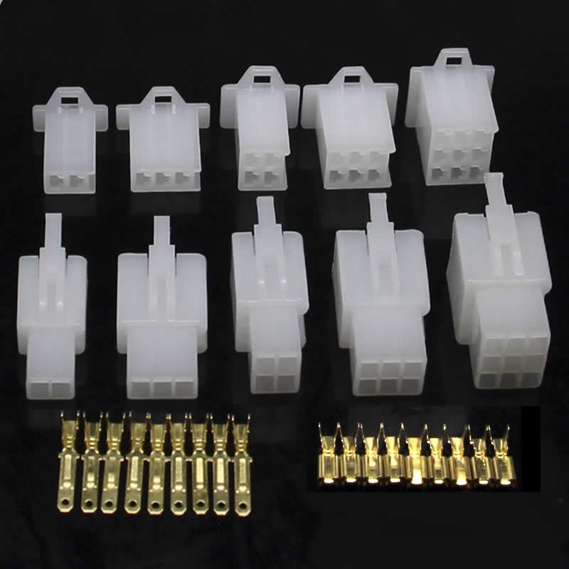 2sets 2.8mm 2/3/4/6/9 Pin Automotive Electrical Wire Connector Male Female Cable Terminal Plug ...