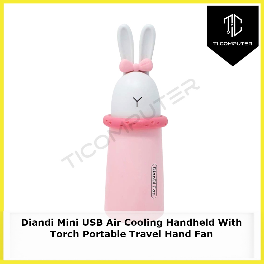 Diandi Mini USB Air Cooling Handheld With Torch Portable Travel Hand ...