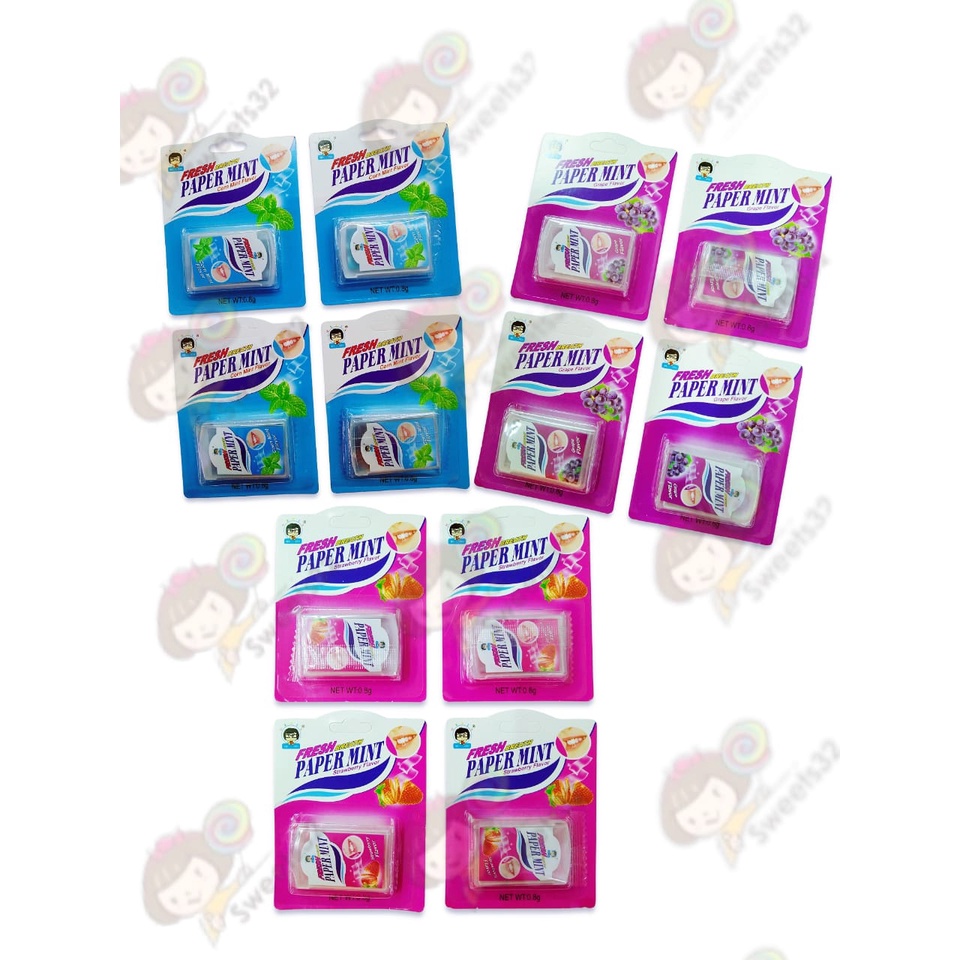 [ 4 pcs / pack ] Hepin Fresh Breath Paper Mint Candy | Shopee Malaysia