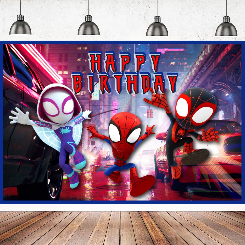 Spider-Man Party Supplies Decorations , Anime-Themed Birthday Backdrop ...
