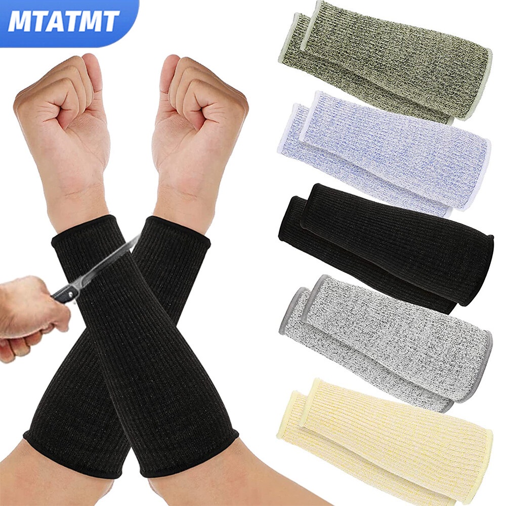 1Pair Cut Burn Resistant Sleeves Arm Protection Sleeves Forearm Arm ...