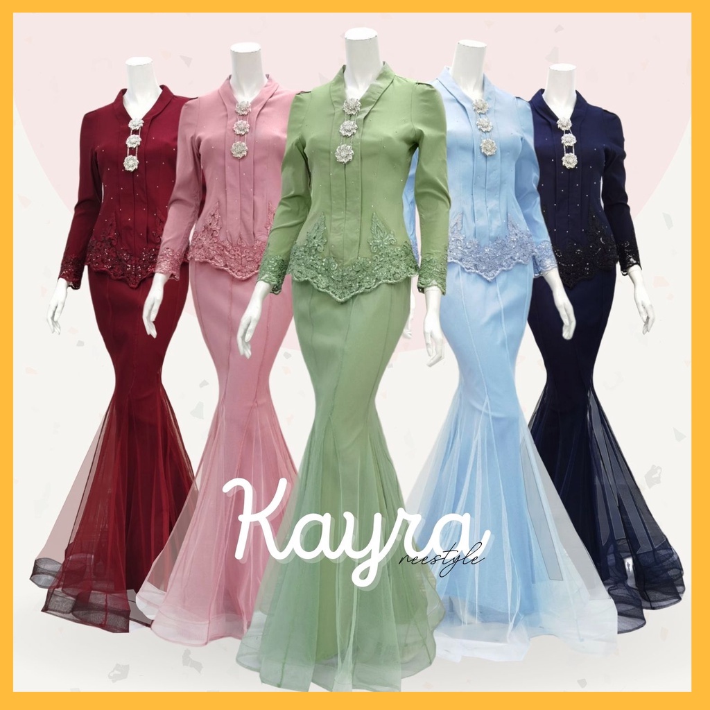 Baju Raya 2023 Kayra Kebaya Razia Kebaya Moden Baju Kebaya Lace Bride ...
