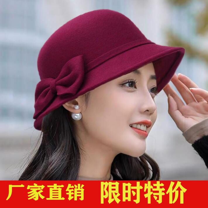 Musim luruh dan musim sejuk berbulu topi topi wanita topi fesyen baru ...