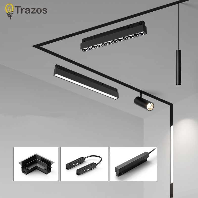 LED Magnetic Track Light System Accessories Rail Connector Power ...