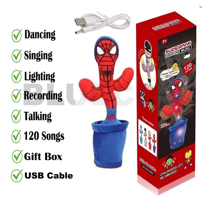 Cactus Dancing Plant Toy Green Gift Plastic Pot Singing Song Pokok ...