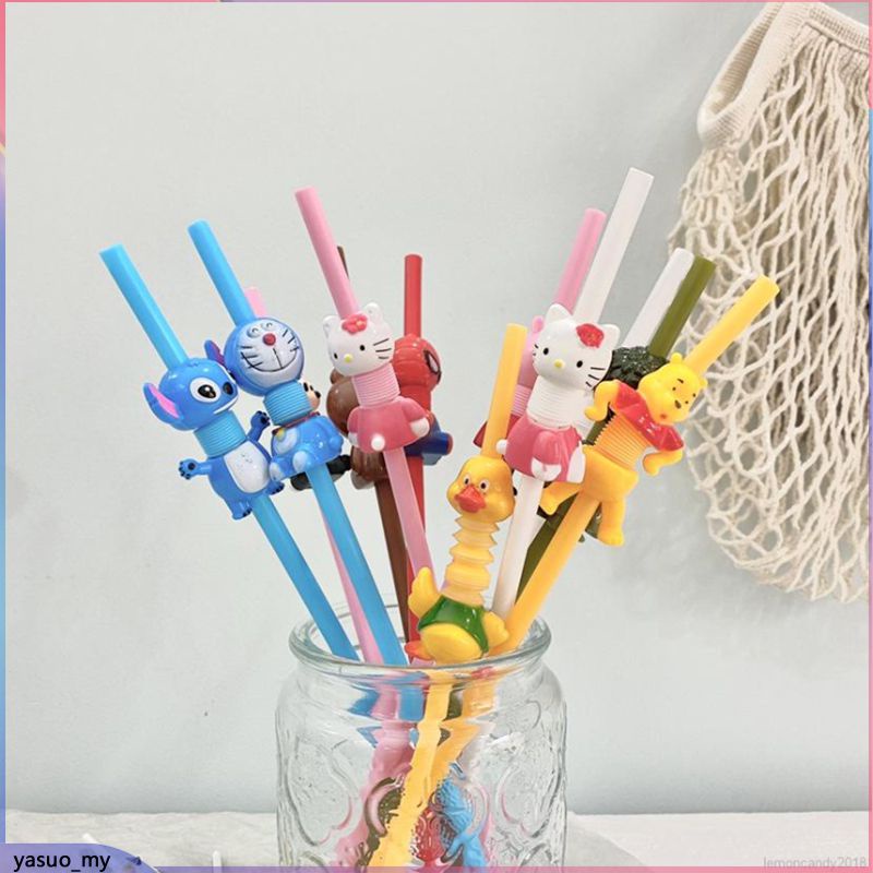 Reusable Straws Minnie Mouse Party Decorations Mickey Mouse Plastic ...