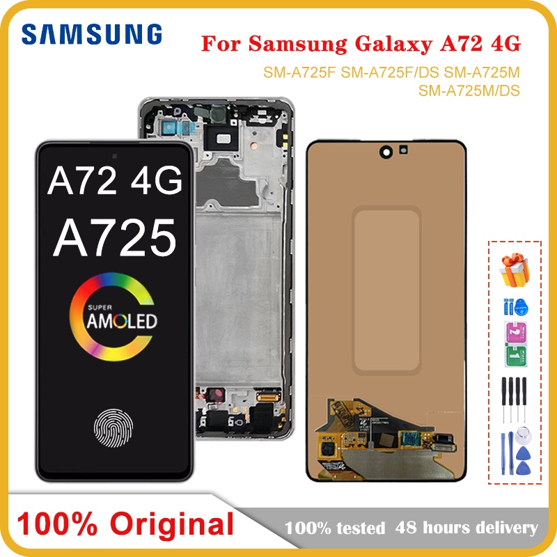6.7"; Original Super AMOLED For Samsung Galaxy A72 4G A725 LCD Display Touch Screen Digitizer ...