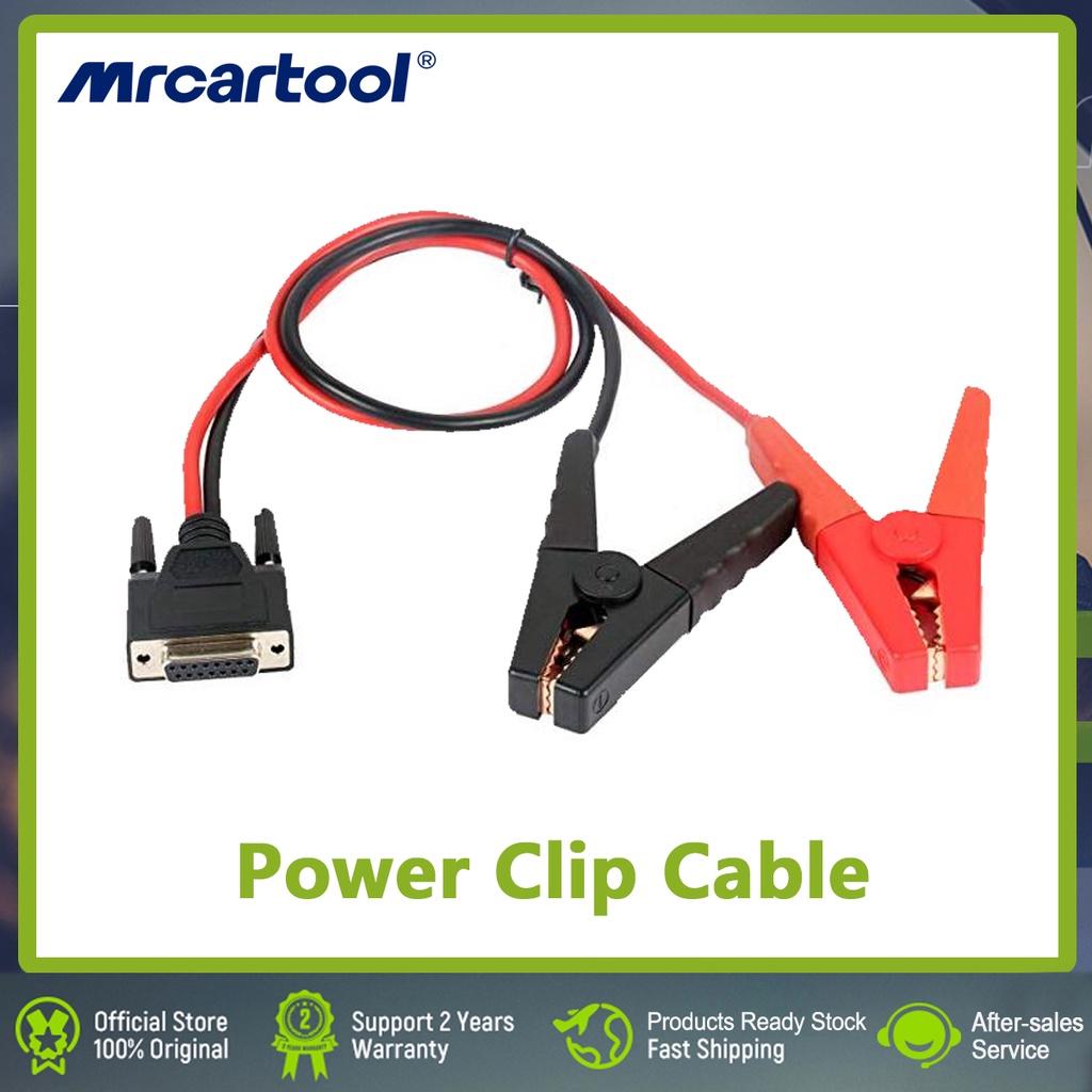 MRCARTOOL Battery Tester Accessories Power Clip Cable for MRCARTOOL ...