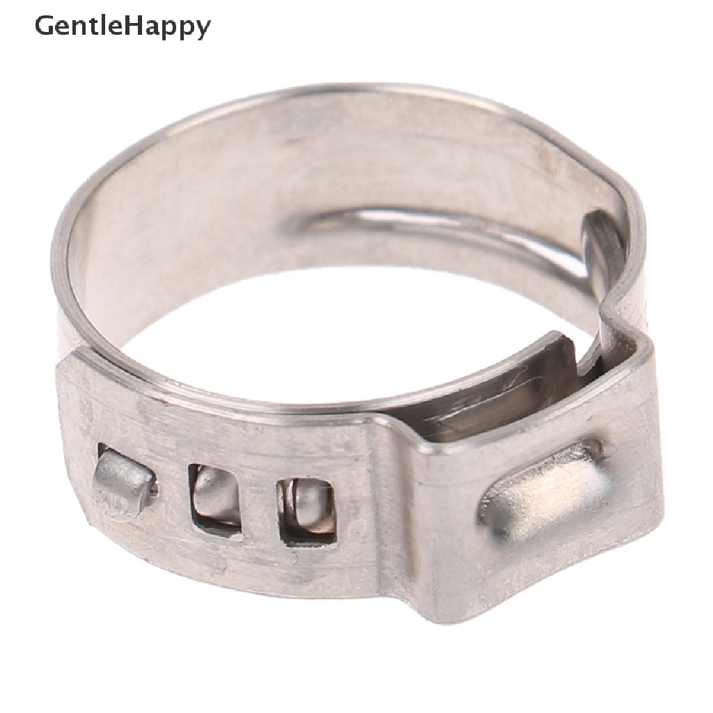 GentleHappy 10Pcs Hose Clamps Single Ear Stepless 304 Stainless Steel ...