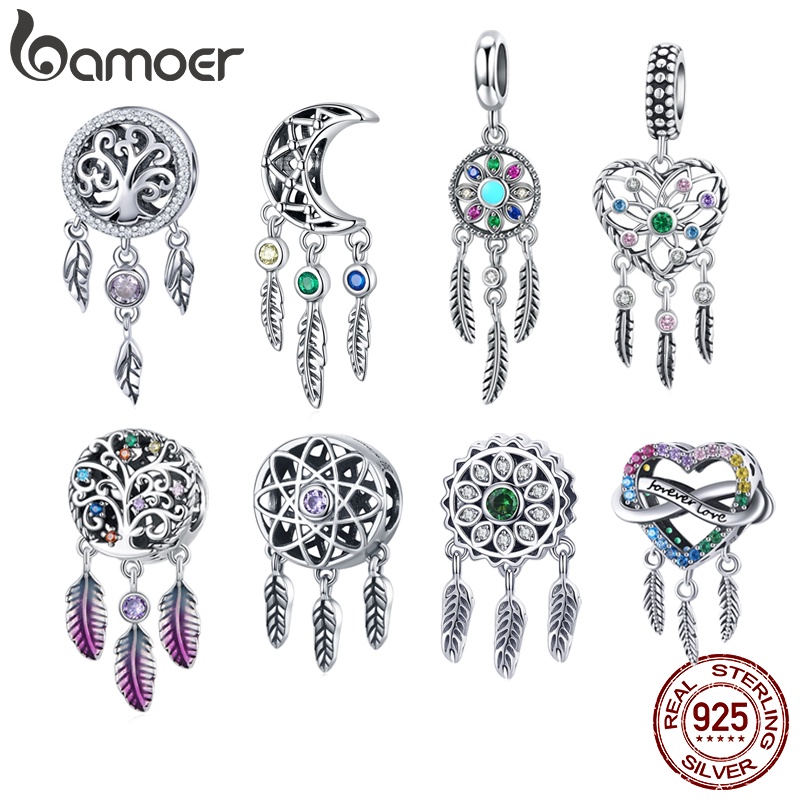 Bamoer 925 Sterling Silver Fantasy Dreamcatcher Beads DIY Pendant Birthday Gift for Friends ...