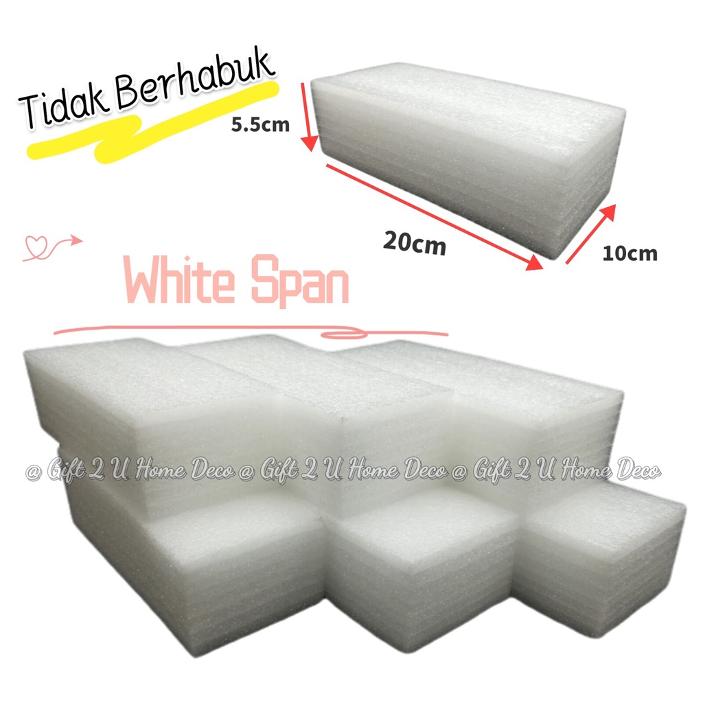 White Span Foral Sponge BIG Size / Dry Foam Span tidak Berhabuk /Gabus ...