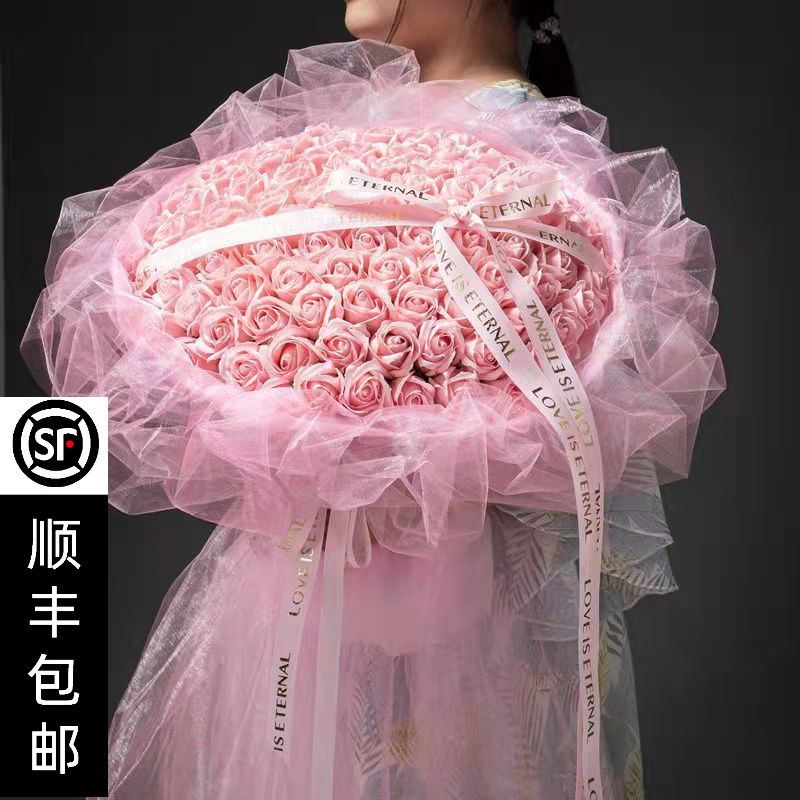 [Spot] Super large ninety-nine rose bouquets of soap, eternal flowers ...