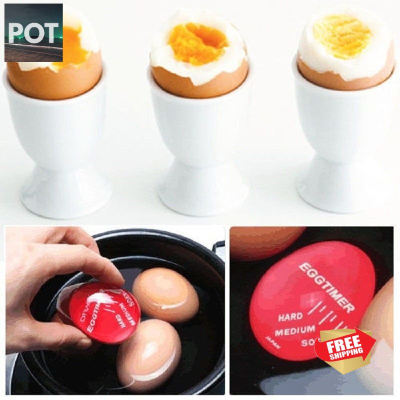 Color Changing Egg Boiling Timer Perfect Boiled Pemasa Memasak Rebus ...