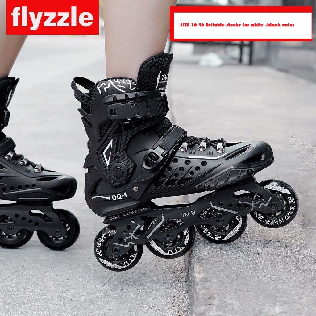 street brush 35-46 inline roller skate shoe adult man women figure flat ...