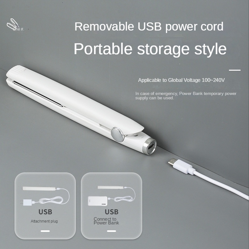 Portable USB Mini Hair Styling Iron Hair Curler and Straightener Dual ...