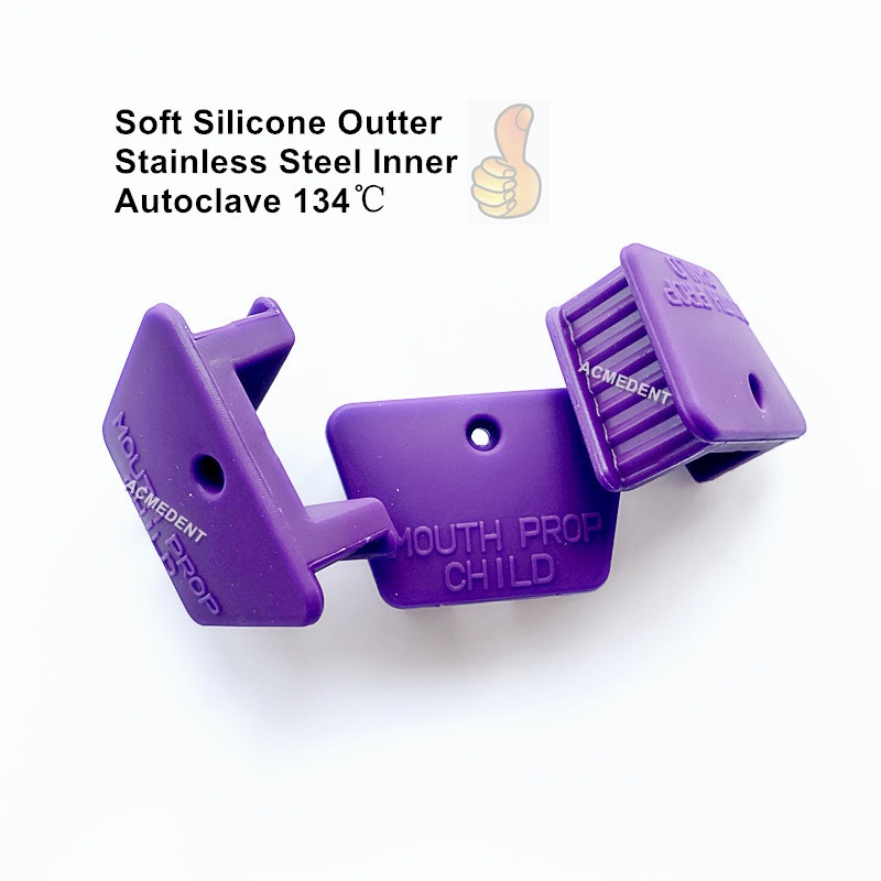 3Pieces Dental Bite Props Purple Block Mouth Prop Adult Children Bite ...