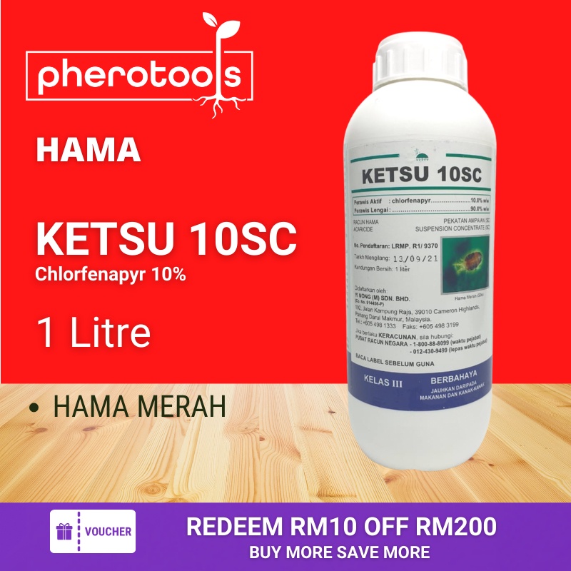 Pherotools YI NONG KETSU (1 Liter) (chlorfenapyr 10%) LI NONG Serangga ...