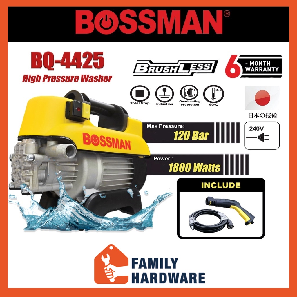 Bossman 120bar BQ4425 BQ-4425 BQ 4425 High Pressure Washer INDUCTION ...