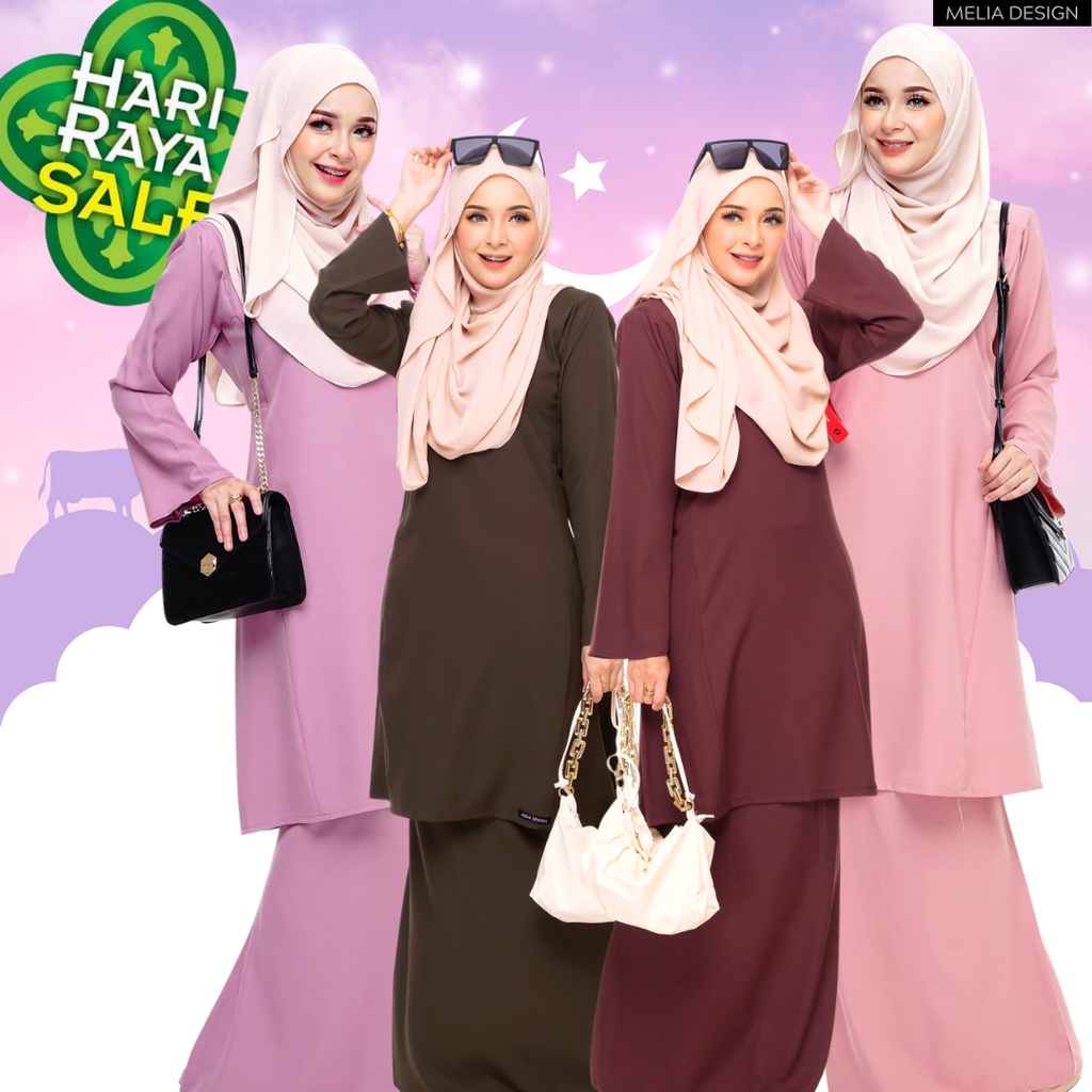 Baju Kurung Pesak Pahang Plain Murah Viral Ironless Tak Payah Gosok ...