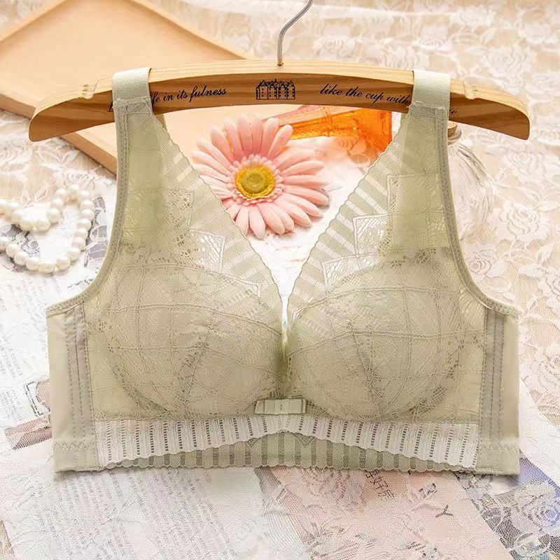 00313 Premium Lace Plus Size Wireless Bra | Shopee Malaysia