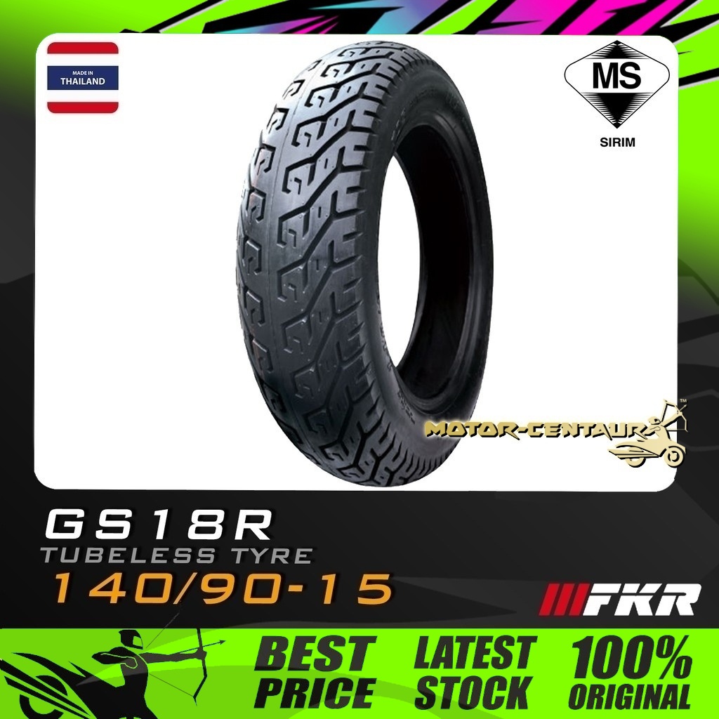 TAYAR FKR TUBELESS TYRE GS 18R 140/90-15 GS18 R VIRAGO | Shopee Malaysia