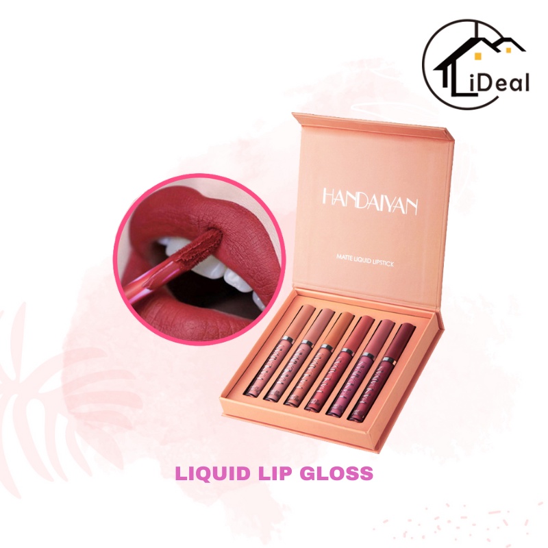iDeal Home HANDAIYAN 6in1 Matte Liquid Lip Gloss Set Creamy-Matte ...