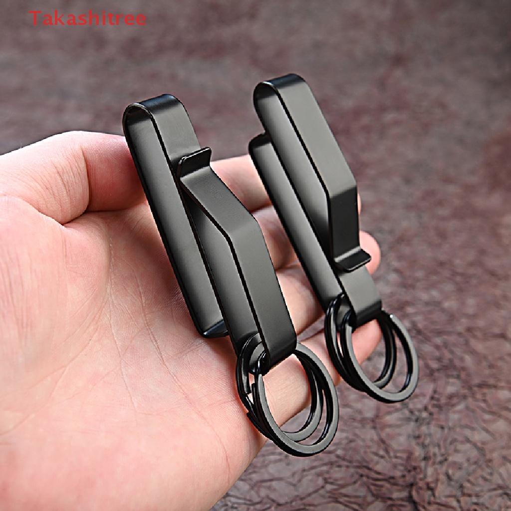 (Takashitree) Stainless Steel Waist Hanging Car Key Buckle Key Clip ...