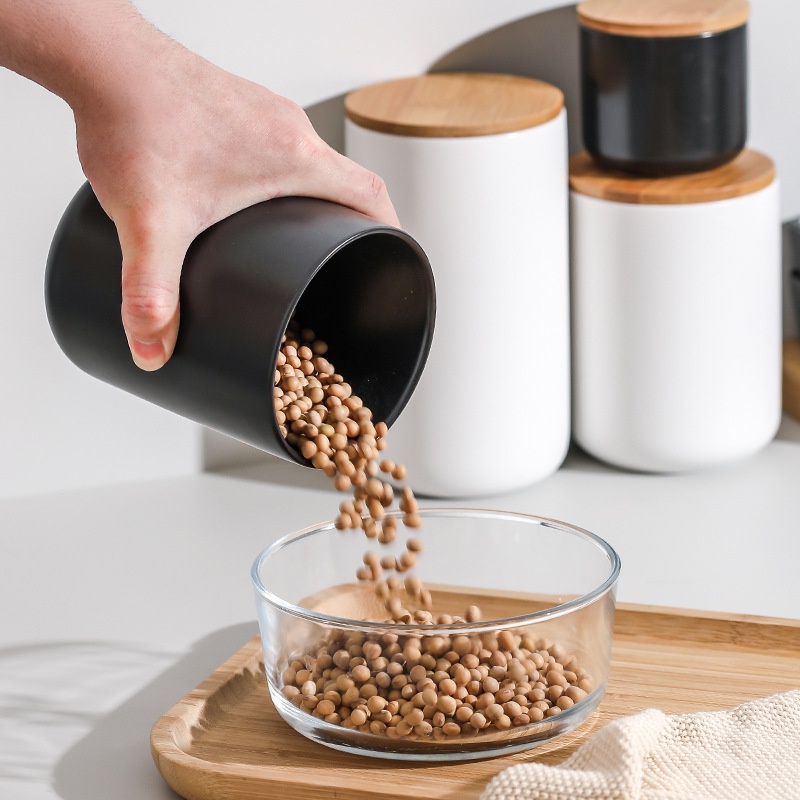 JTC Multi-Purpose Exquisite Design Ceramic Kitchen Canisters Food ...