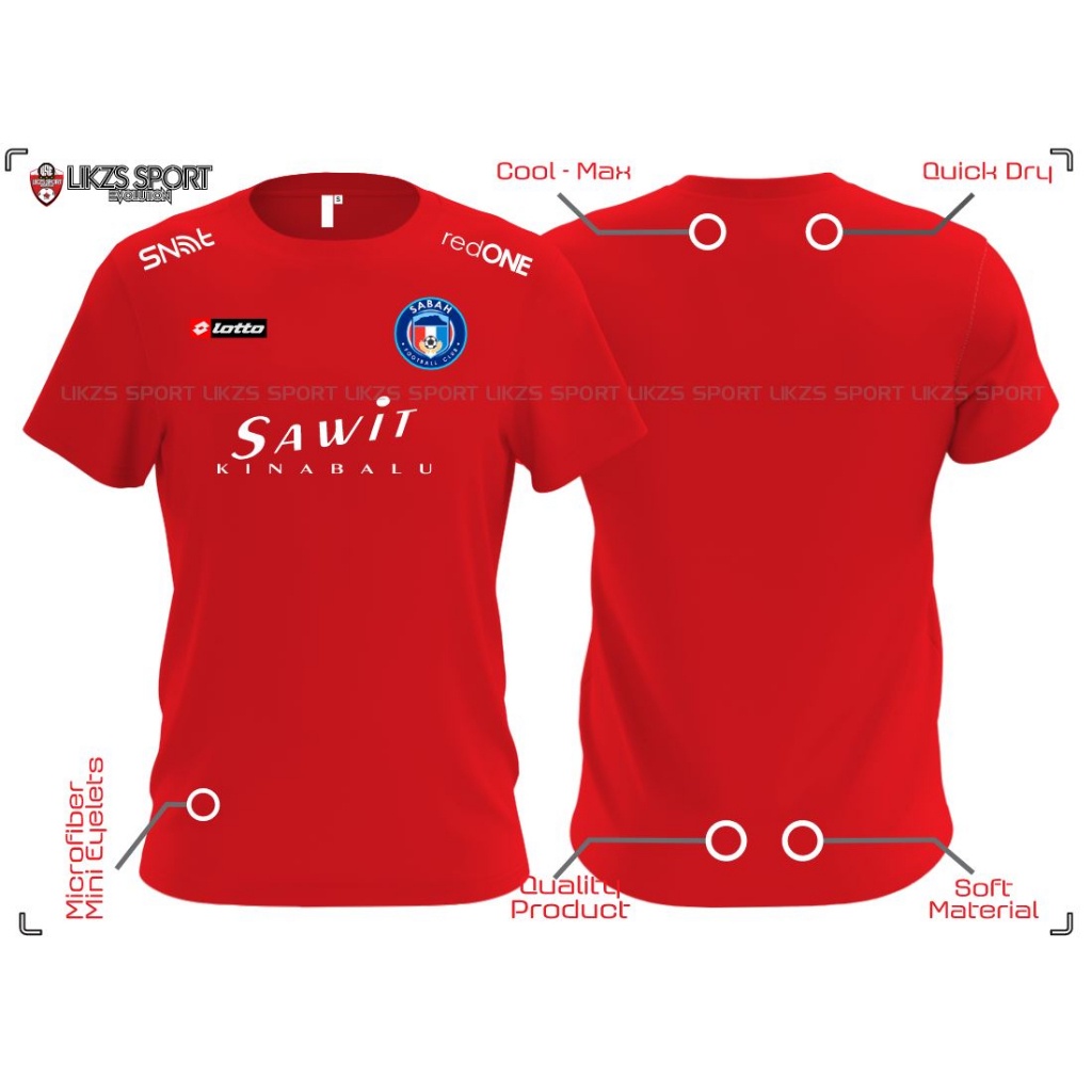 New Sabah FC 2023 Home Kit Pre Match Jersey Football Futsall Training ...