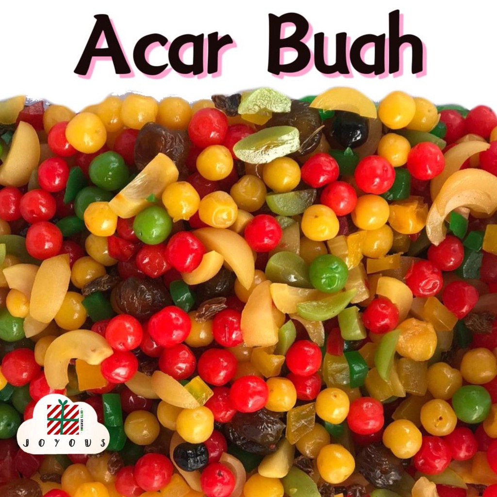 500g Acar Buah Set / Ceri Merah / Kuning / Hijau / Jeruk Asam / Pu Tao ...