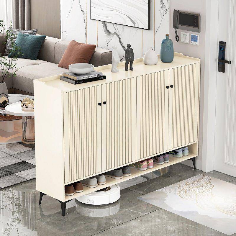 Simple Japanese style ultra-thin shoe cabinet cabinet large capacity ...
