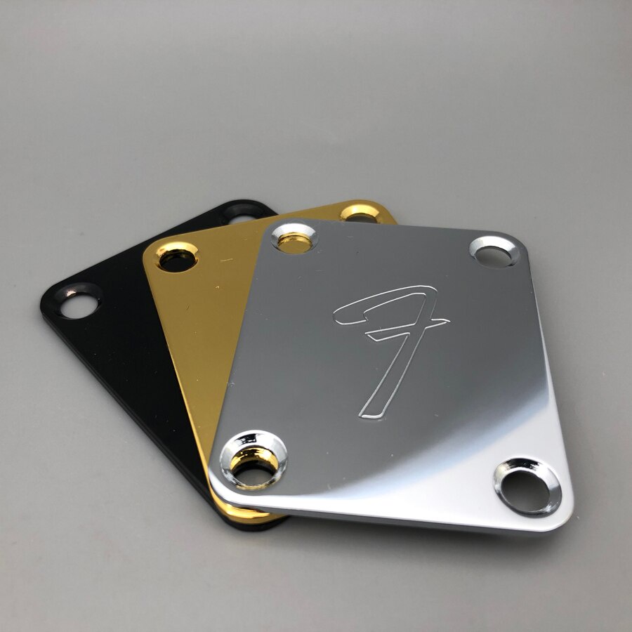 F Guitar Neck Plate Standard 4 Holes with Chrome Black Gold Screws for ...
