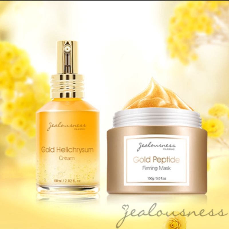 Jealousness Gold Helichrysum Cream +Gold Peptide Firming Mask 黃金蠟菊修護精華乳 ...