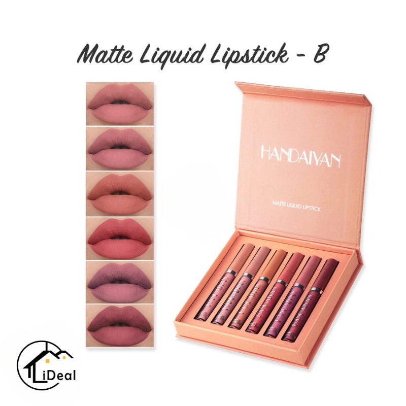iDeal Home HANDAIYAN 6in1 Matte Liquid Lip Gloss Set Creamy-Matte ...