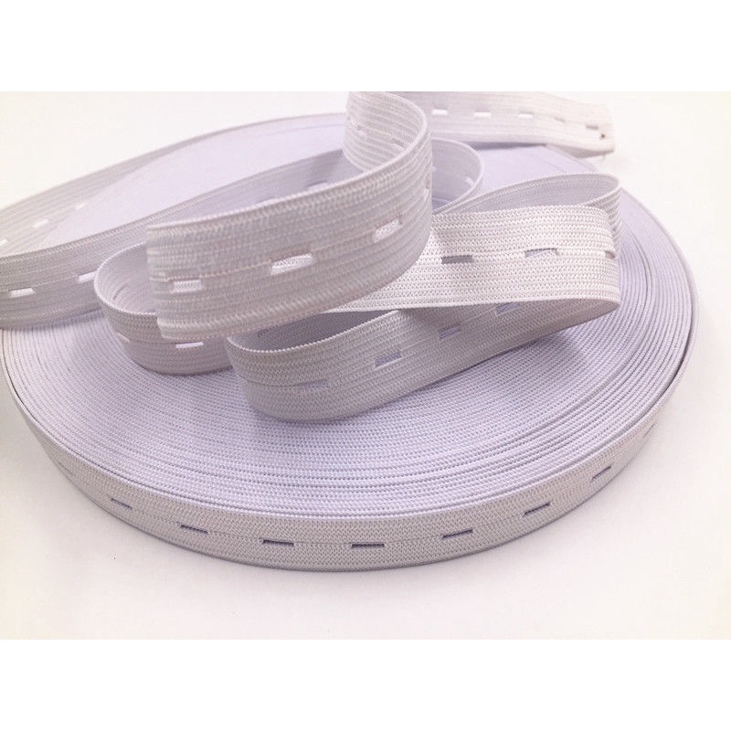 1" (2.5cm) Getah Berlubang Button Hole Elastic Band White | Shopee Malaysia