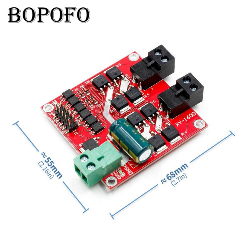 12V 24V 7A 160W Dual DC Motor Driver Module H-bridge L298 logic Control ...