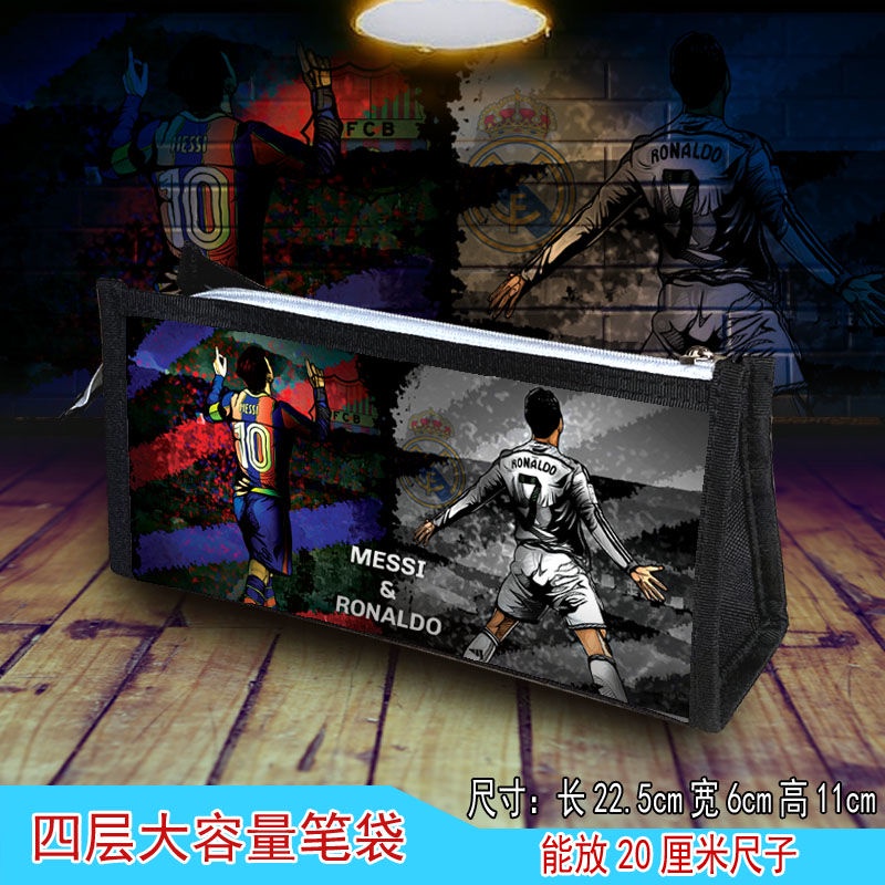 Pen bag messi cristiano ronaldo in the maldives real Madrid Pencil Case ...