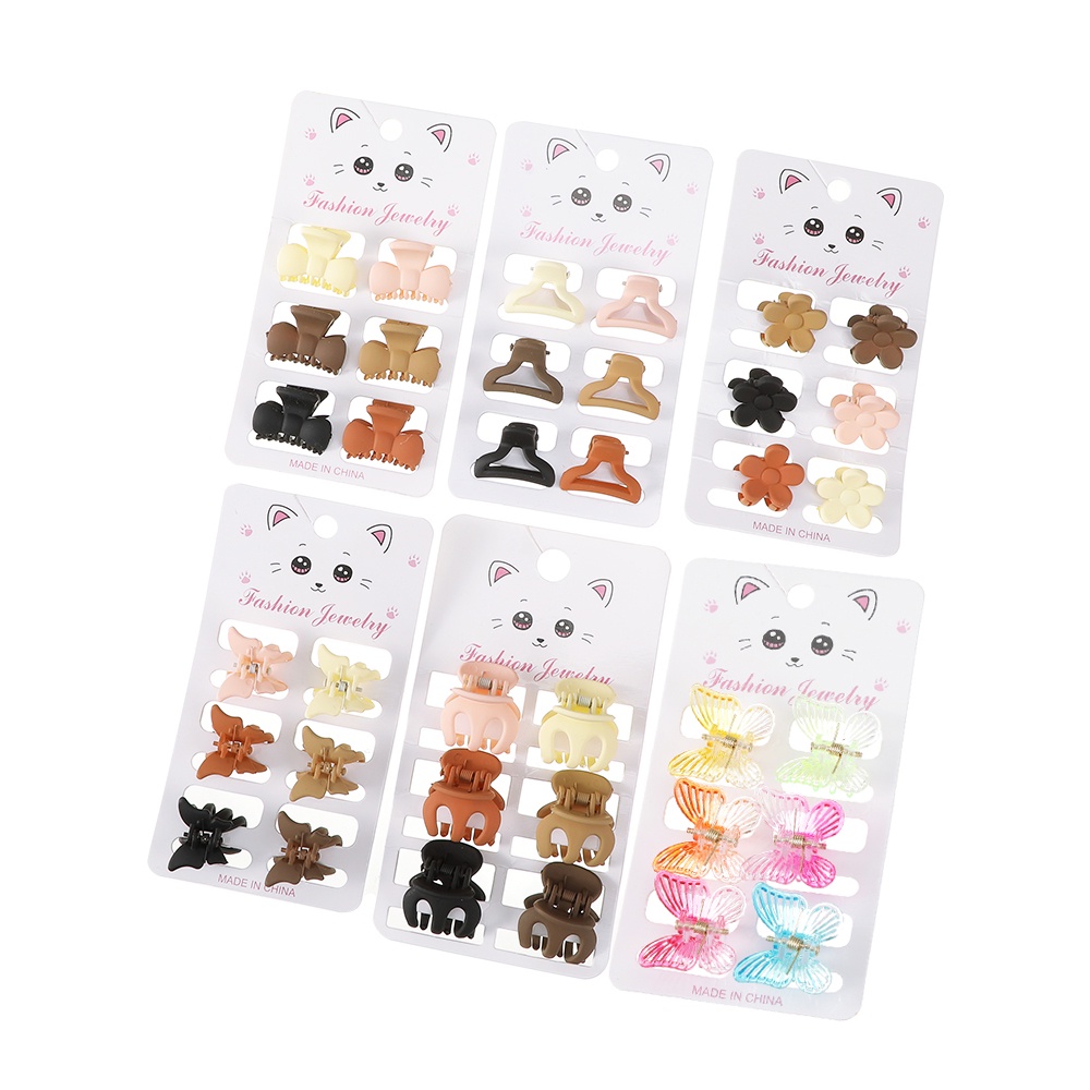 6 Pcs/Set Korean Small Hairpin Kids Fashion Simple Plastic Hair Clip ...