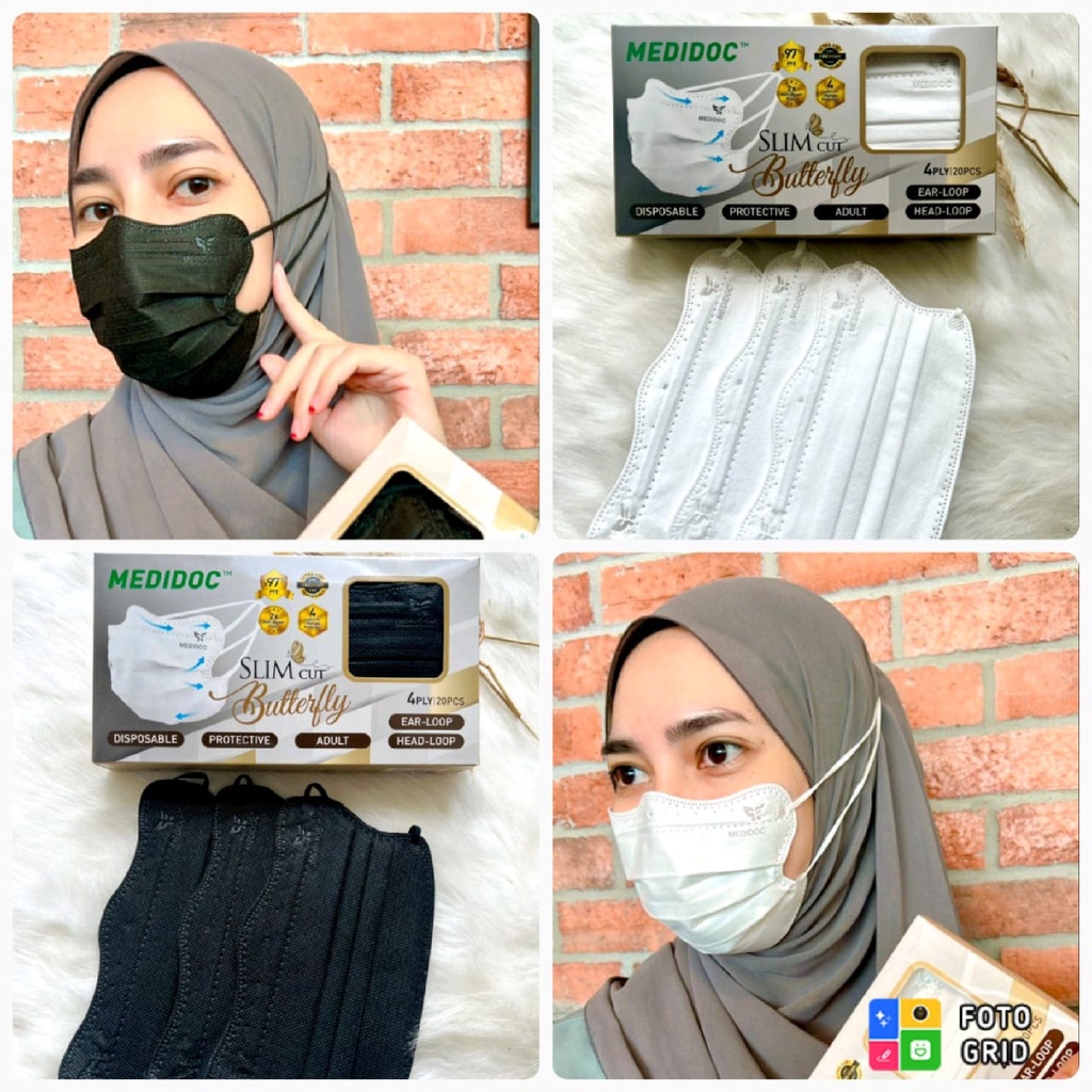 50pcs Disposable Mask Head Ring Mask Headband Mask 3ply Slim Cut ...