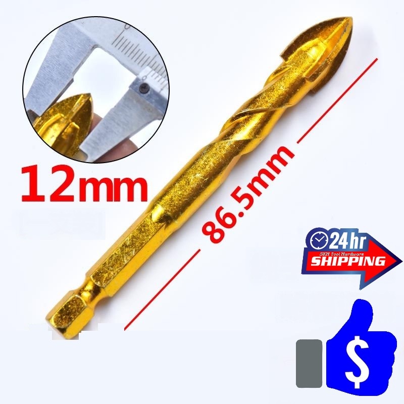 Cross Type Hexagon Ceramic Tile Glass Drill Bit 6mm 8mm 10mm 12mm Drill ...