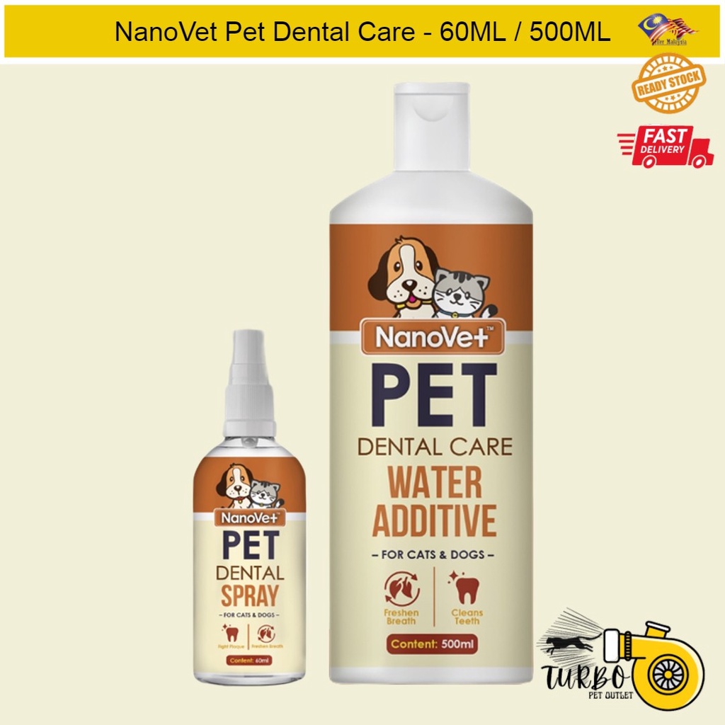 NanoVet Pet Dental Care Spray / Water Additive - 60ML / 500ML | Shopee ...
