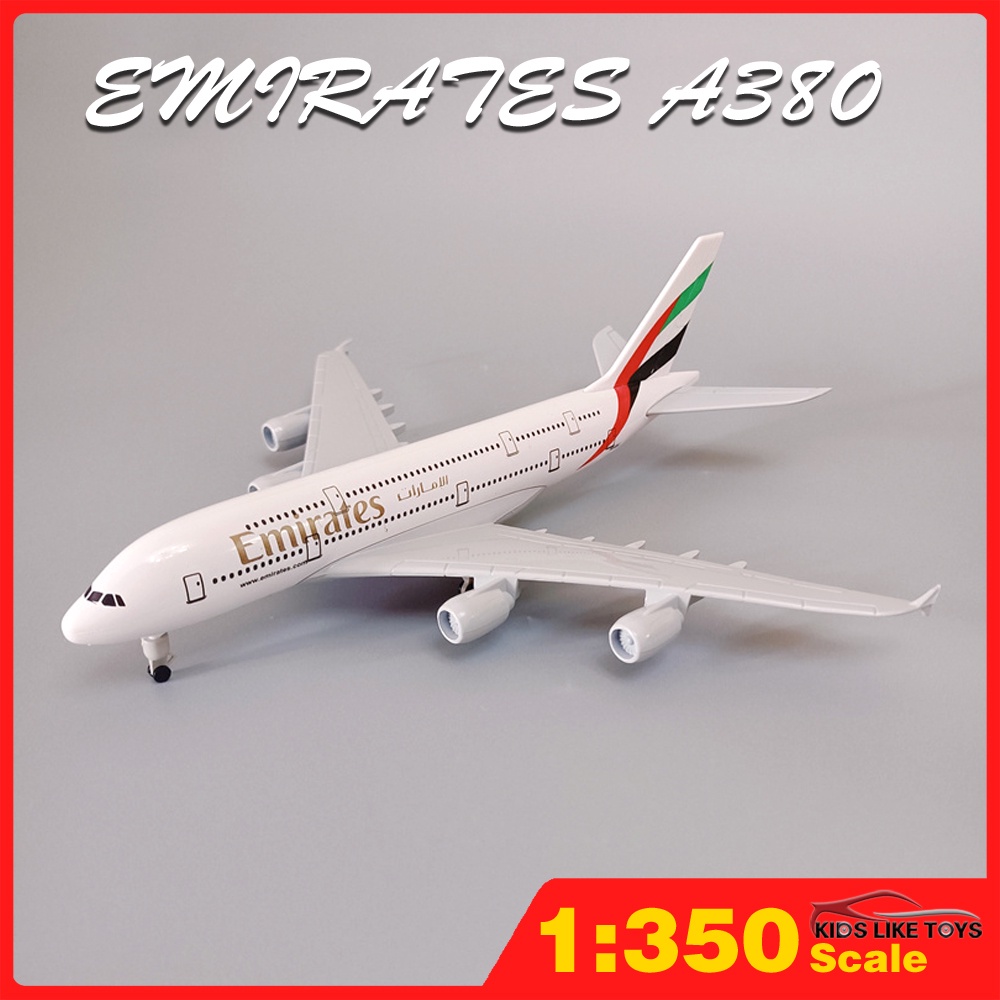 KLT 20cm Emirates A380 Metal Diecast Airplane Plane Model Aircraft Toys ...