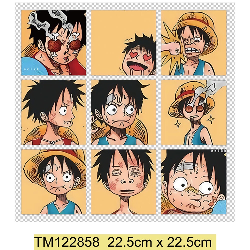 One Piece Luffy Print Patch Iron on Transfer for Clothing DIY Japanese ...
