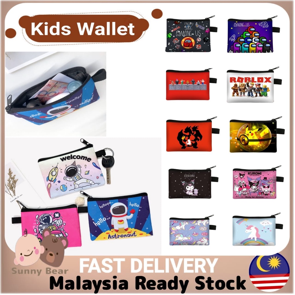Kid Coin Purse Zipper Wallet Dompet Budak Syling Pouch Coin Wallet ...