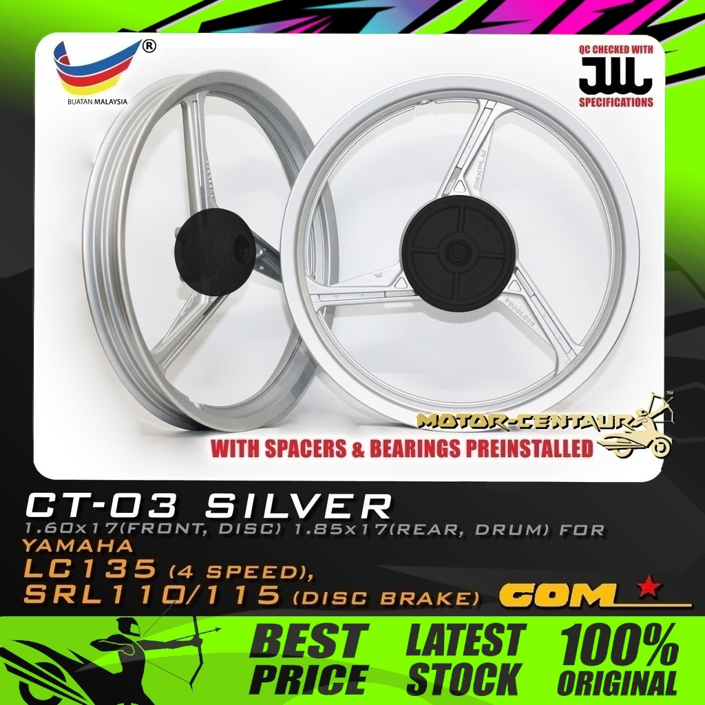 RIM COMSTAR SPORT RIMS CT-03 1.60X17(DISC,F) 1.85X17(DRUM,R) FOR YAMAHA ...