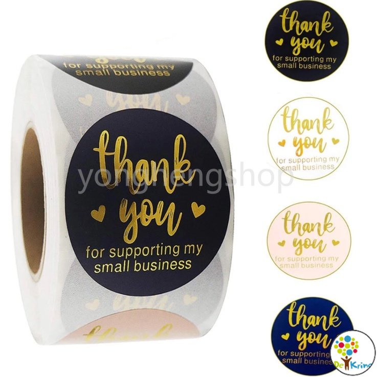 DK 500pcs/roll Thank You Stickers Seal Labels Gift Packaging Stickers ...
