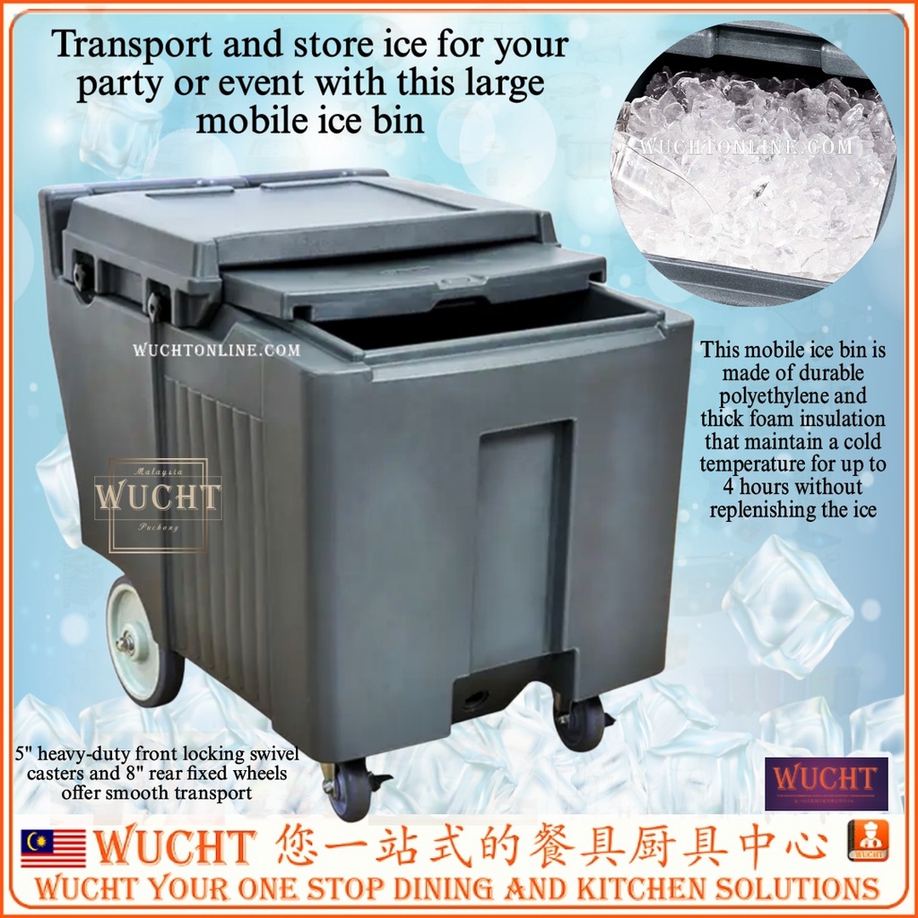 【WUCHT】110L SLIDING LID INSULATED Mobile Hotel ICE CADDY ICE CADDIES JD ...