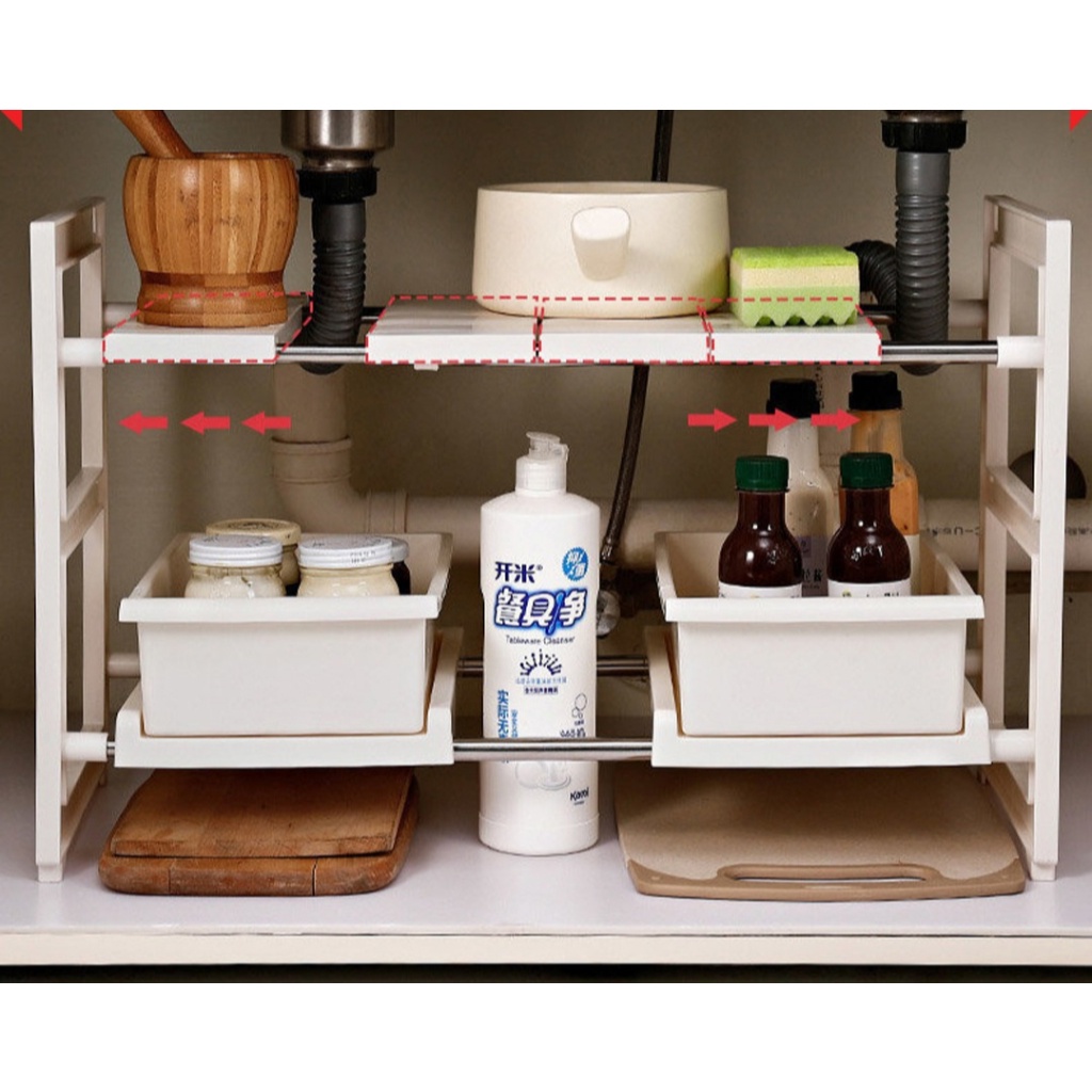 ⚡️LIKE BUG⚡️2 Tier / 3 Tier Space Saving Kitchen Top Storage Rack With ...
