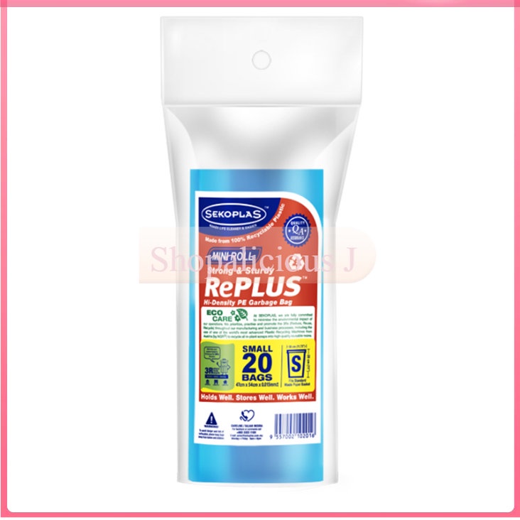 SEKOPLAS RePlus Mini Roll HDPE Garbage Bag / Rubbish Bag / Beg Sampah ...