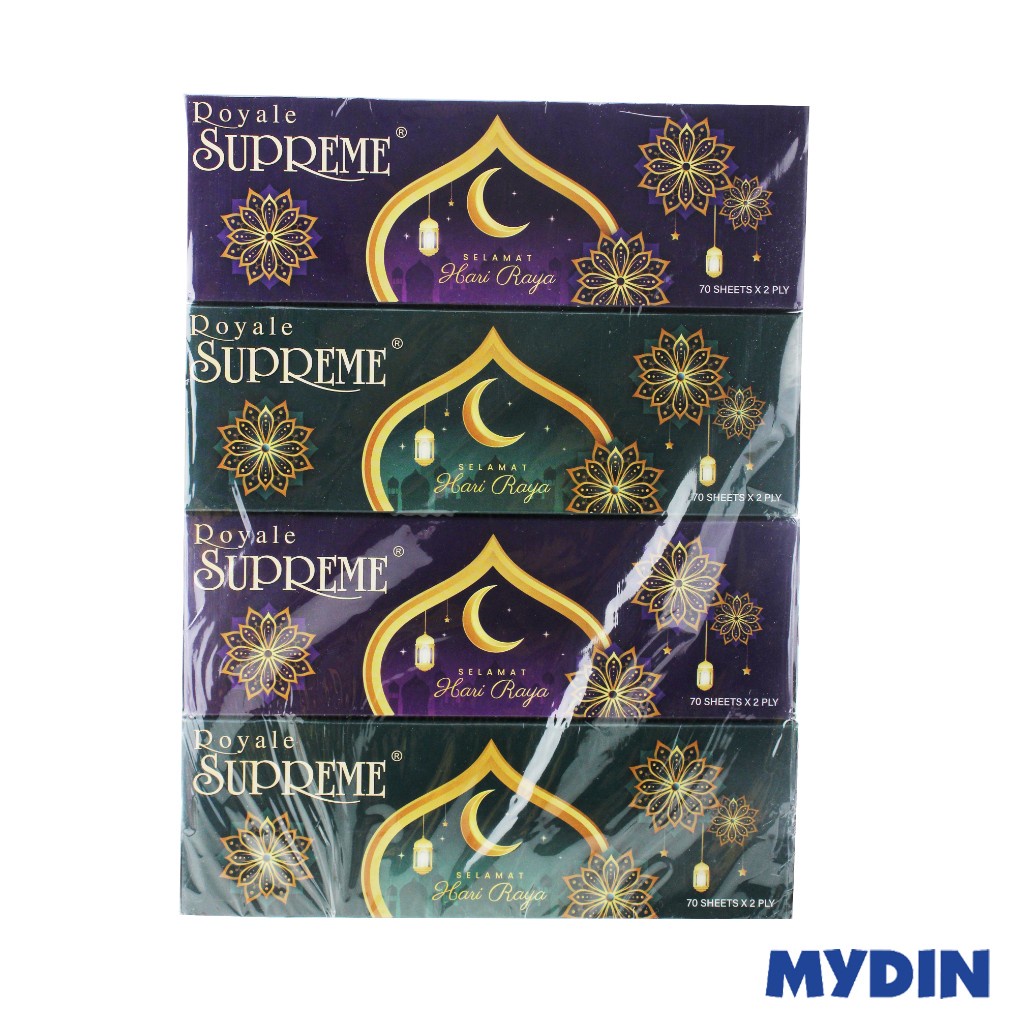 Royale Supreme Facial Tissue Box raya - 2 ply (70's x 4) | Shopee Malaysia